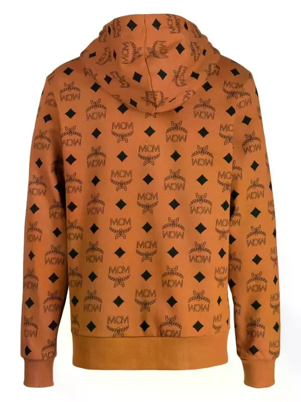 Mcm Monogram-pattern Cotton Hoodie