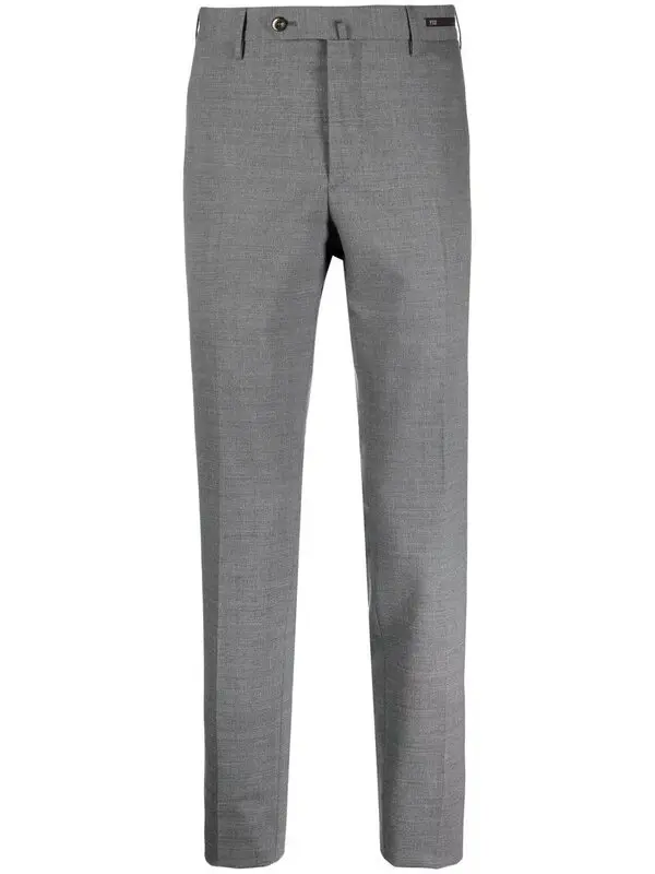 PT TORINO Logo-patch Tailored Trousers - Grey