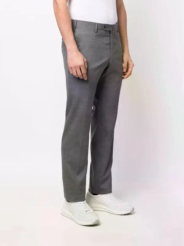 PT TORINO Logo-patch Tailored Trousers - Grey
