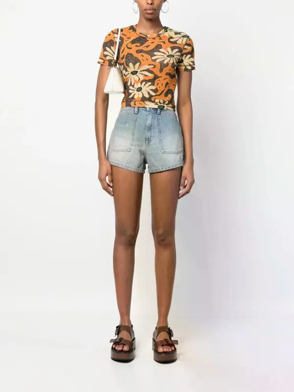 Kenzo High-waisted Denim Shorts