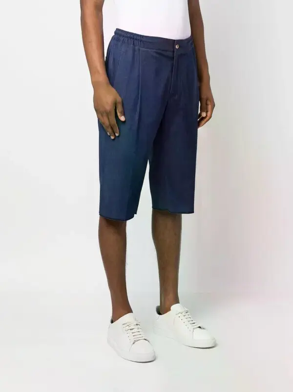 Kiton Elasticated Denim Shorts