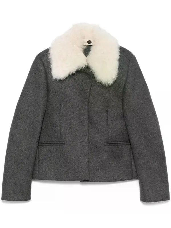 TOTEME Shearling-collar Wool-blend Jacket