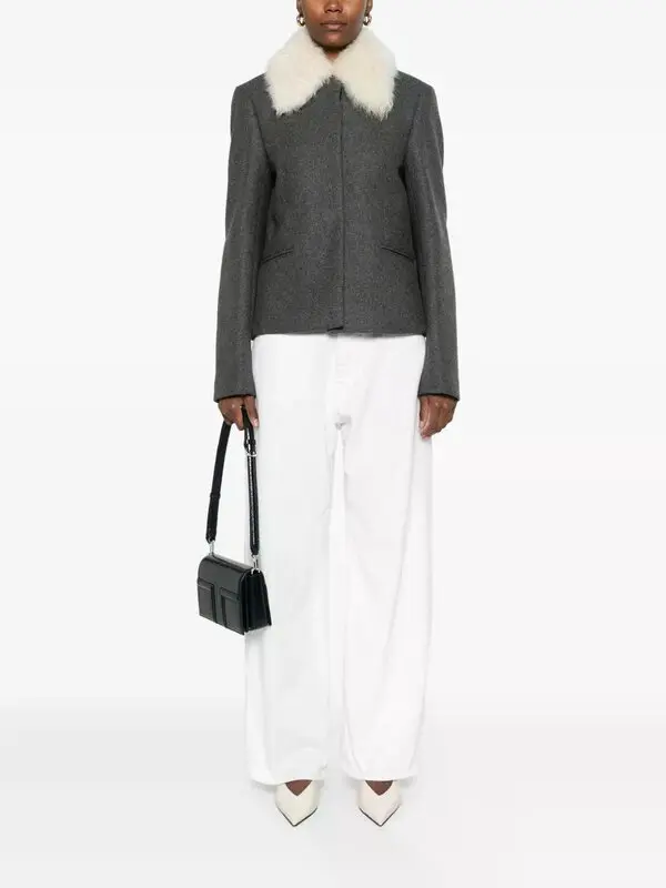 TOTEME Shearling-collar Wool-blend Jacket