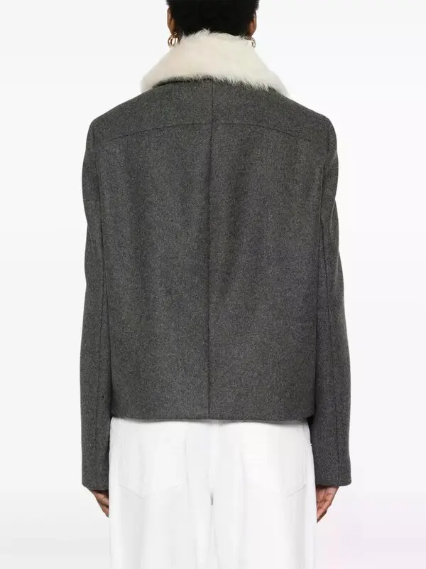 TOTEME Shearling-collar Wool-blend Jacket