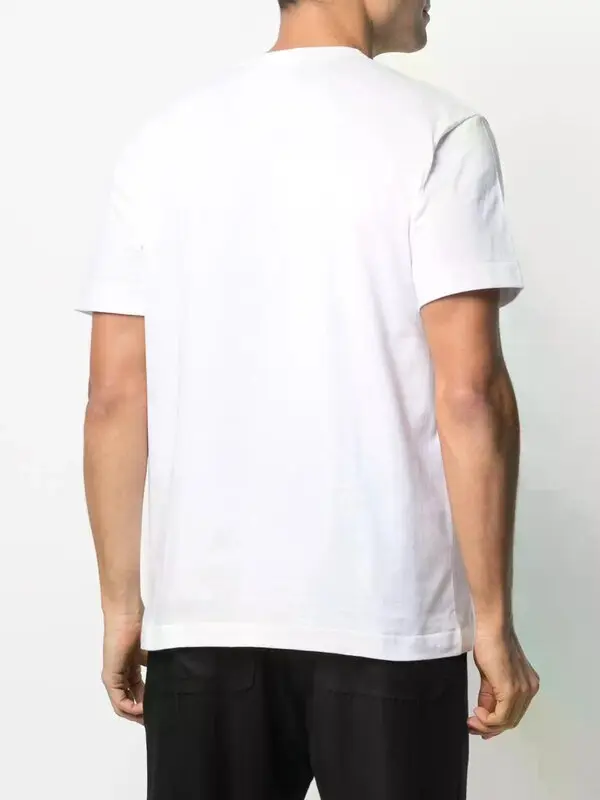 Play Comme Des Garcon Embroidered Logo Cotton T-shirt - White
