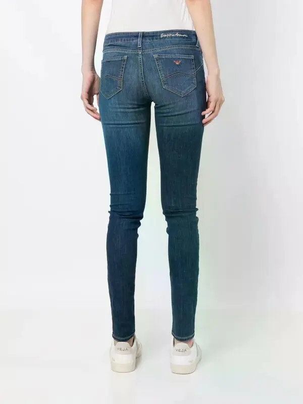 Emporio Armani Embroidered-logo Jeans