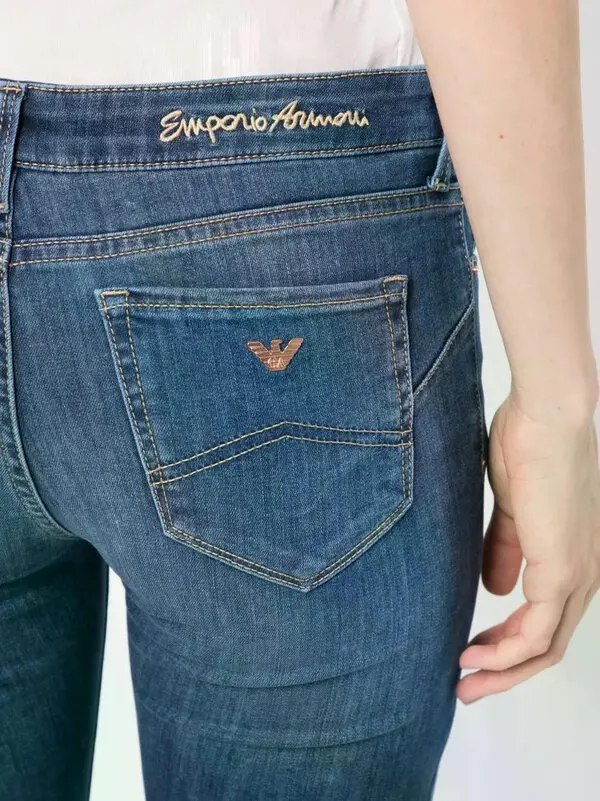Emporio Armani Embroidered-logo Jeans