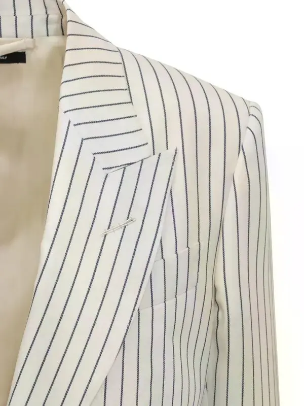 TOM FORD Striped Blazer - White