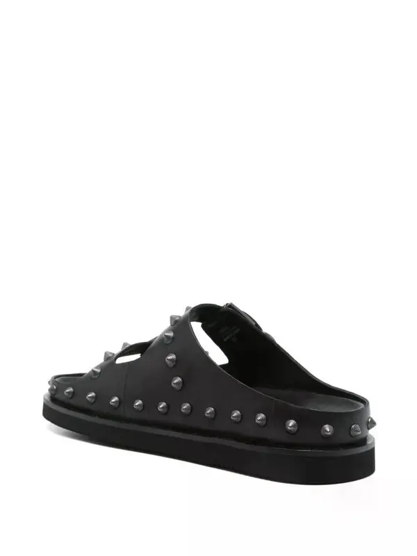 Ash Urus Studded Leather Sandals - Black