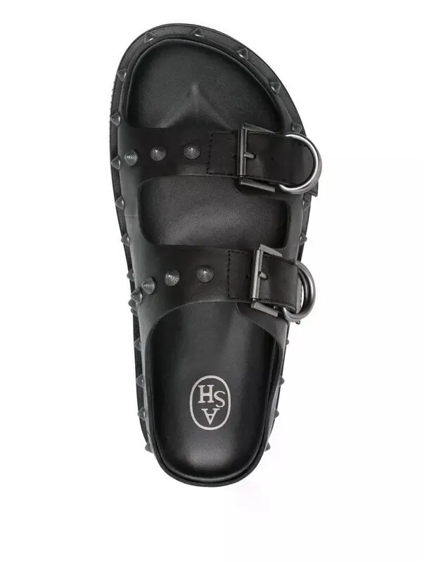 Ash Urus Studded Leather Sandals - Black