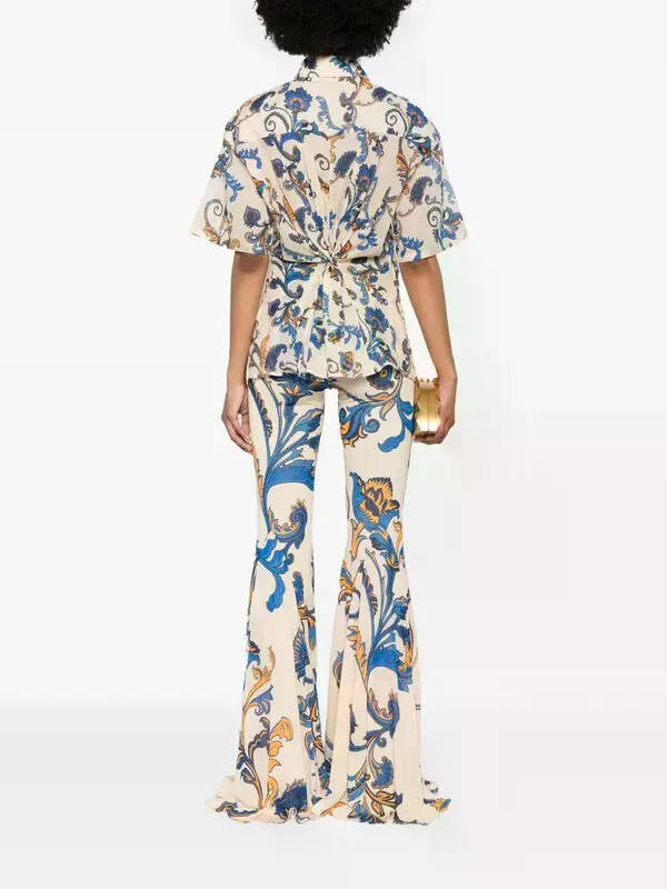 Etro Floral-print Shirt - Blue