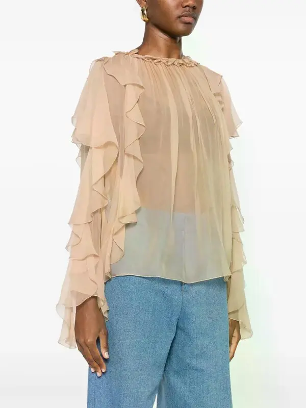 Alberta Ferretti Chiffon Blouse