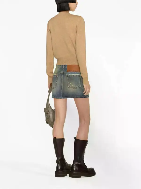 Palm Angels Logo-embroidered Merino-blend Jumper - Neutrals