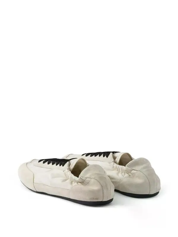 Prada Re-nylon And Suede Elasticized Sneakers - Neutrals
