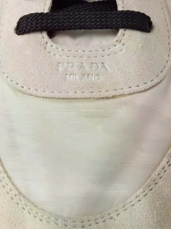 Prada Re-nylon And Suede Elasticized Sneakers - Neutrals