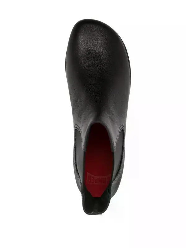 Camper Right Nina Leather Ankle Boots - Black