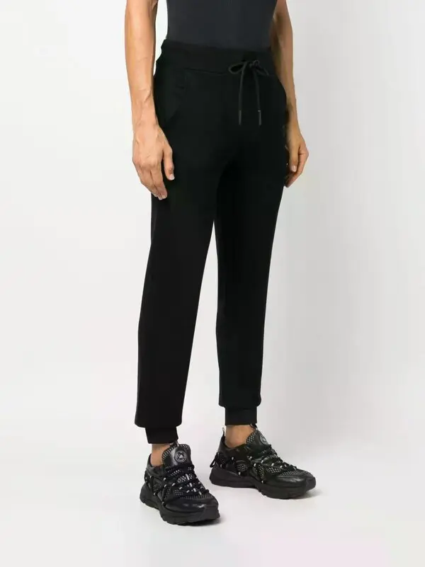 Iceberg Logo-embroidered Drawstring Track Pants - Black