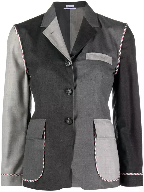 Thom Browne Unconstructed Funmix Wool Blazer - Grey