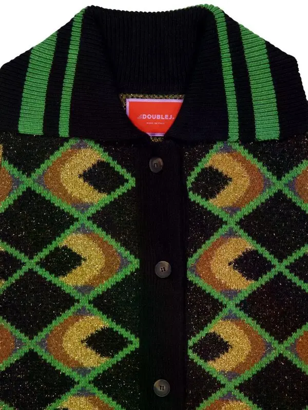 La DoubleJ Geometric-pattern Coat