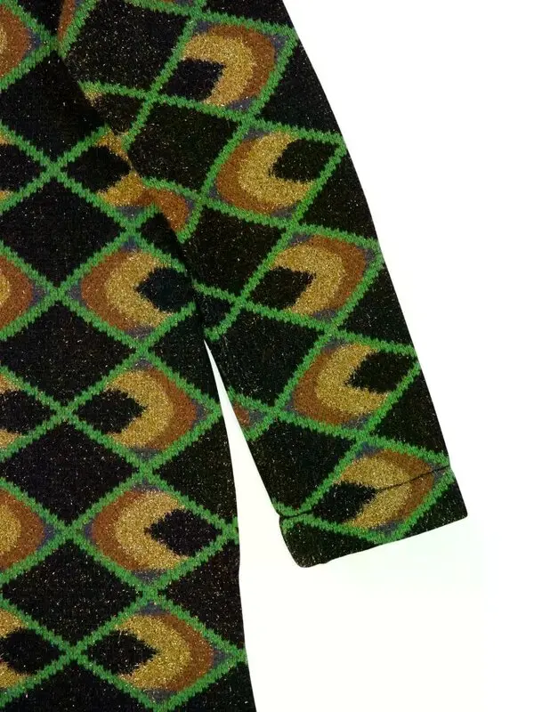 La DoubleJ Geometric-pattern Coat