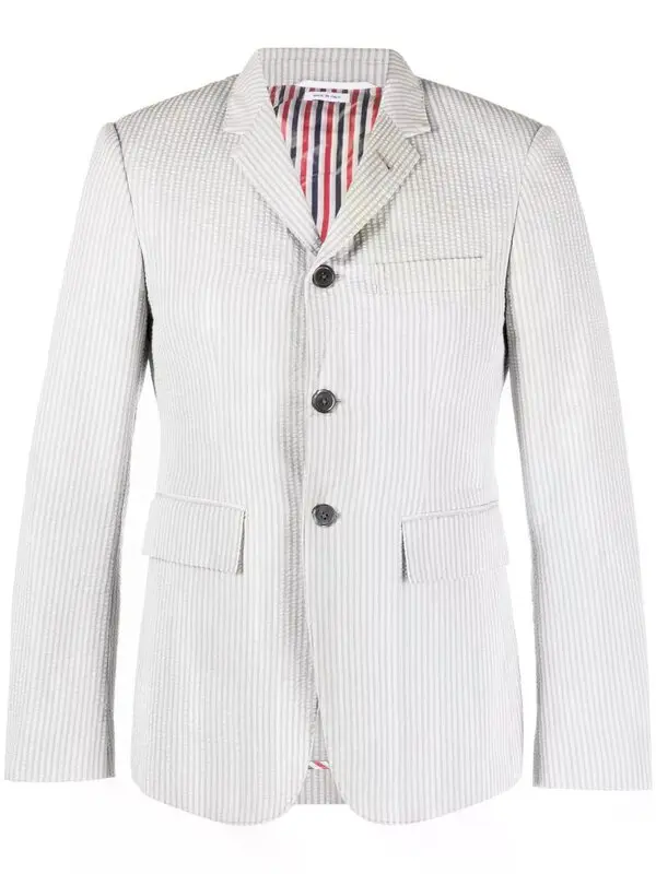 Thom Browne Stripe-print Seersucker Cotton Blazer