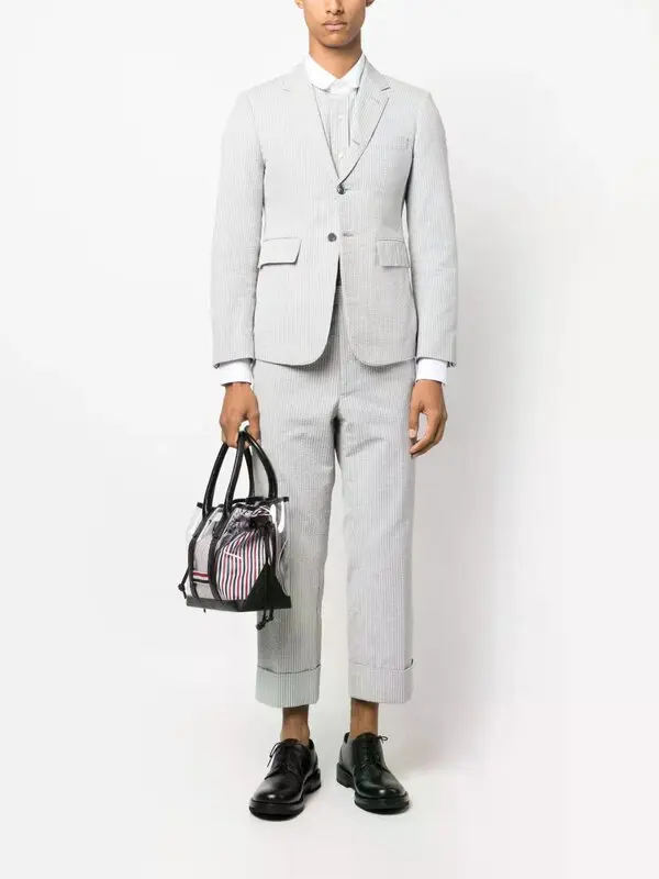 Thom Browne Stripe-print Seersucker Cotton Blazer