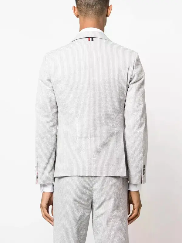 Thom Browne Stripe-print Seersucker Cotton Blazer