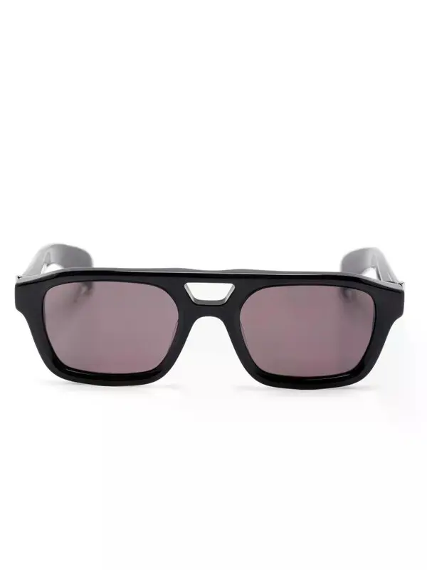 Alexander McQueen Square Sunglasses With Skull Stud Embellishment - Black
