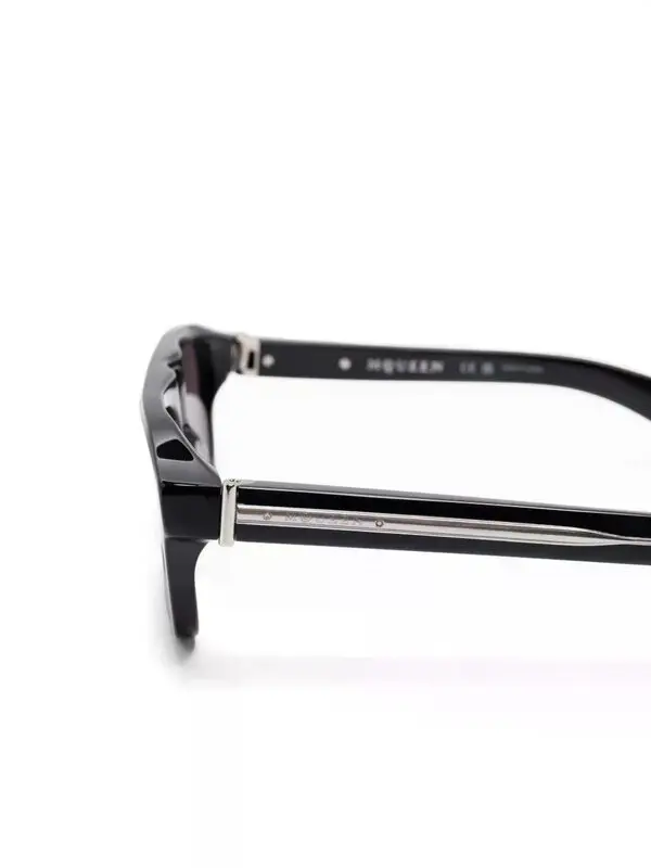 Alexander McQueen Square Sunglasses With Skull Stud Embellishment
