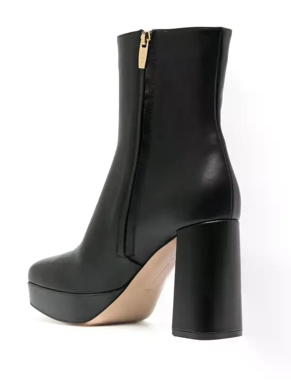 GIANVITO ROSSI Daisen Leather Ankle Boots - Black