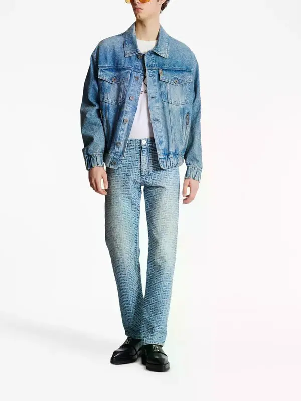 Balmain 70s Logo-patch Denim Jacket