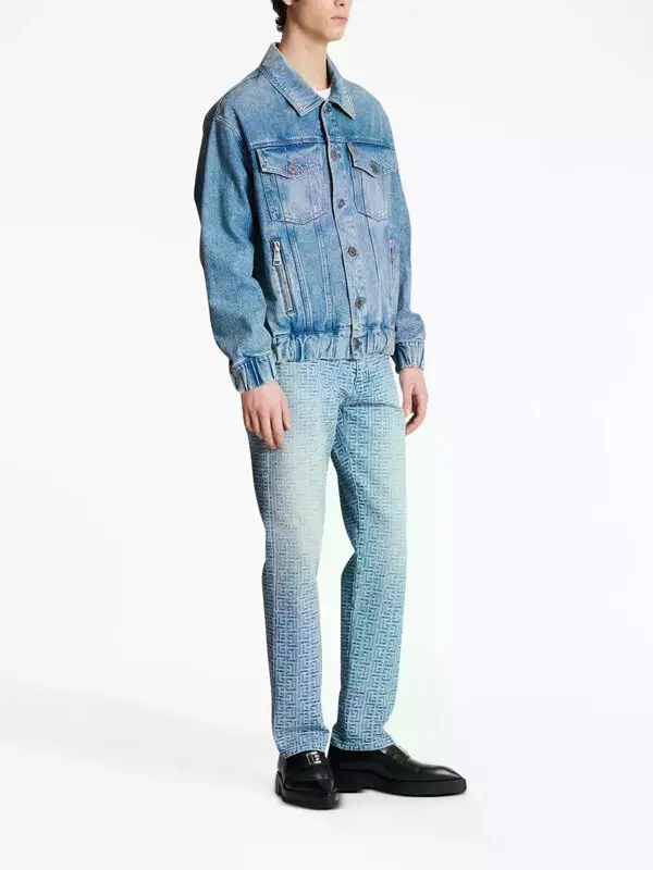 Balmain 70s Logo-patch Denim Jacket