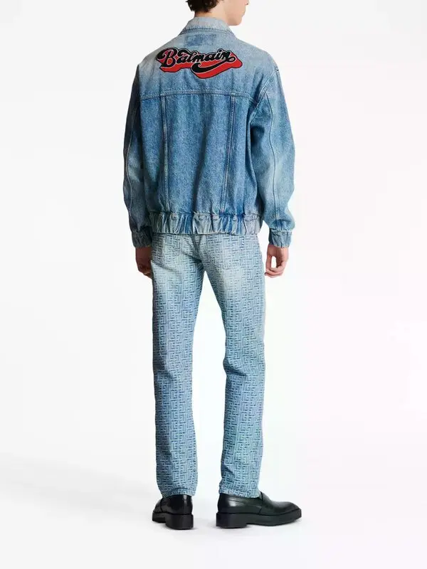 Balmain 70s Logo-patch Denim Jacket