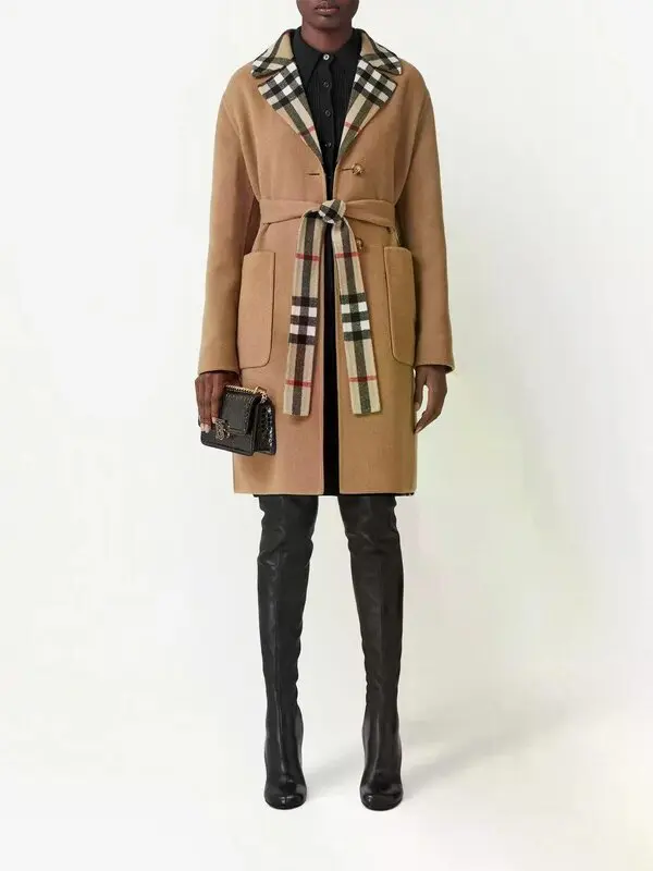 Burberry Reversible Check Wool Coat