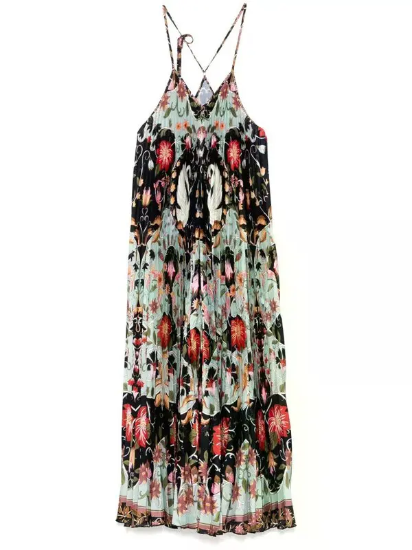 Farm Rio Pleated Sleeveless Dress