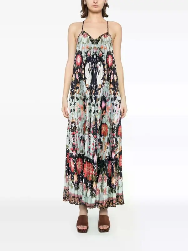 Farm Rio Pleated Sleeveless Dress