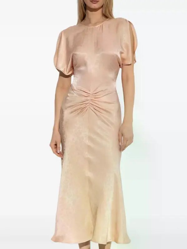 Victoria Beckham Draped-detailing Midi Dress
