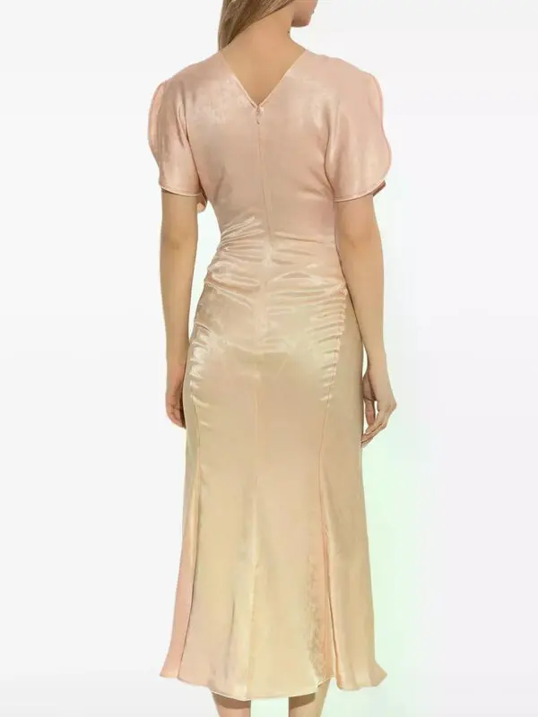 Victoria Beckham Draped-detailing Midi Dress
