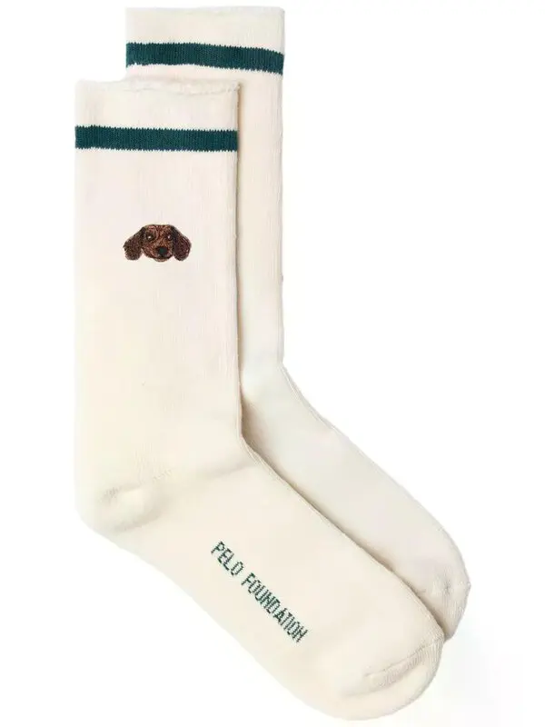 PELO FOUNDATION Sausage Dog Socks - White