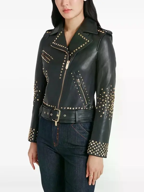 TEMPERLEY LONDON Samara Studded Leather Biker Jacket