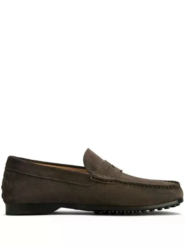 TOD'S Almond Toe Suede Loafers