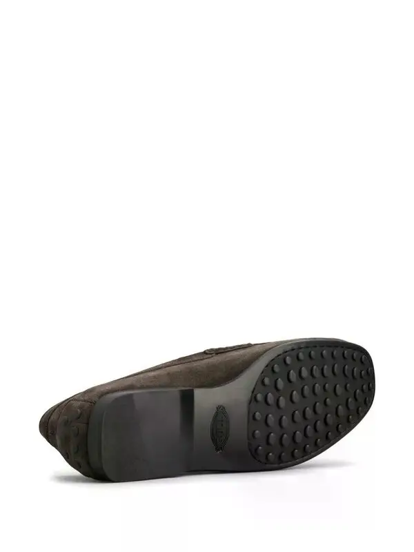 TOD'S Almond Toe Suede Loafers