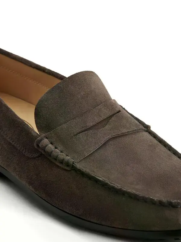 TOD'S Almond Toe Suede Loafers