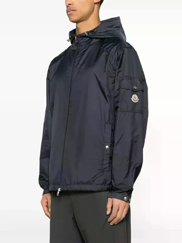 Moncler Etiache Hooded Rain Jacket - Blue