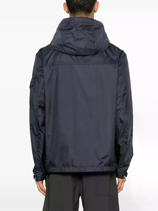 Moncler Etiache Hooded Rain Jacket - Blue