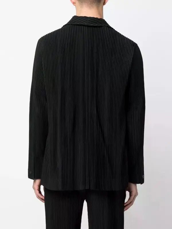 Issey Miyake Plissé Single-breasted Blazer - Black