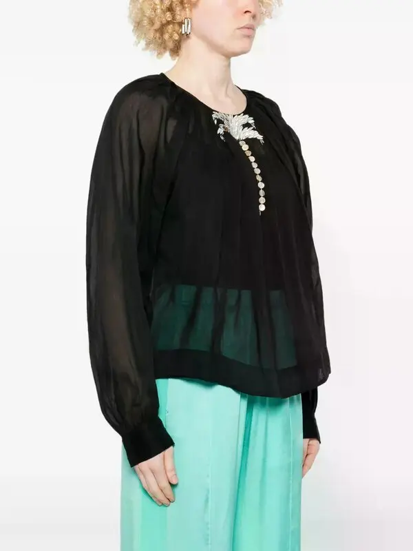 FORTE_FORTE Bead-embellished Blouse