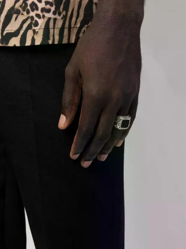 Emanuele Bicocchi Arabesque Stone Ring - Silver