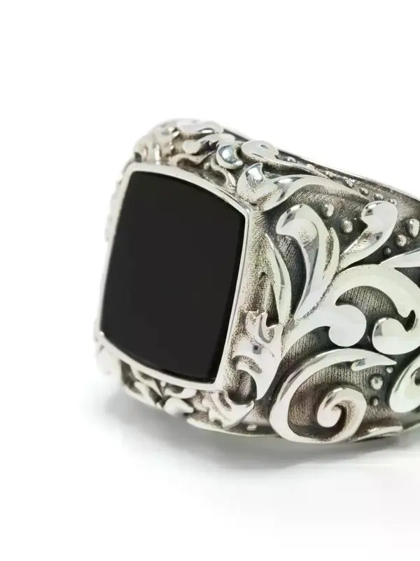 Emanuele Bicocchi Arabesque Stone Ring - Silver