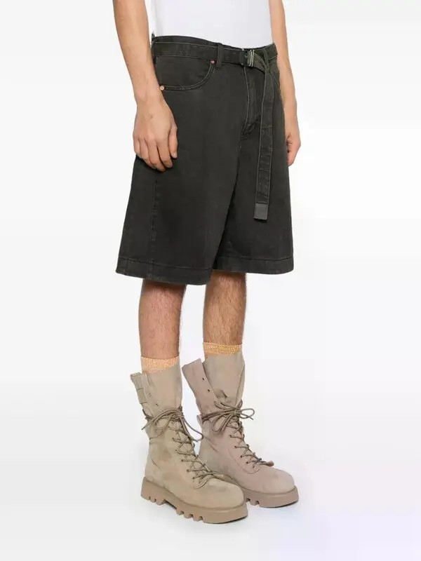Sacai Belted Denim Shorts